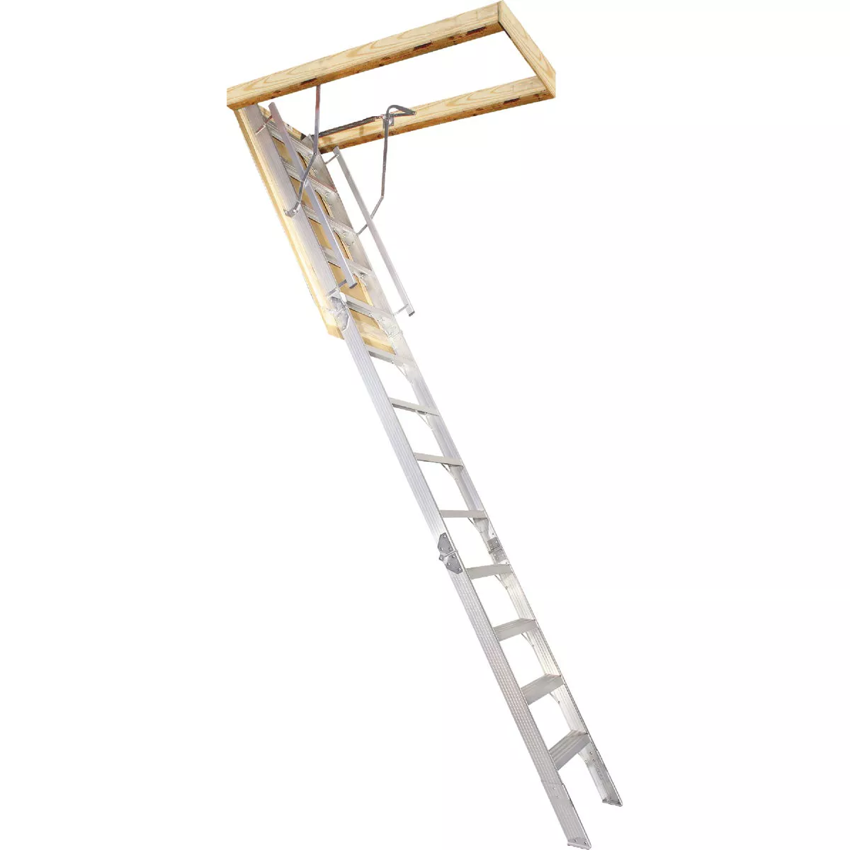 22" x 63" x 10' x 12' 350 # Aluminum at Dakota County Lumber | Attic Ladder