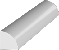 White PVC Quarter Round 16' at GR Mitchell, Inc | White PVC Trim Smooth