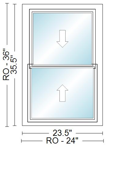 Pioneer 24"x36" RO 500 Series White Vinyl Double Hung Window at S.W ...